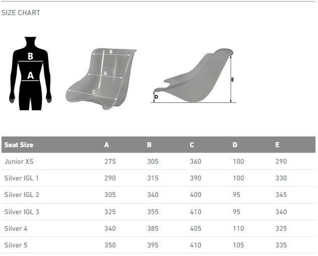 IMAF Silver Kart Seat – TCB Motorsport